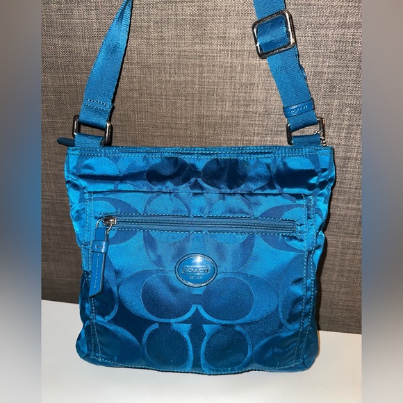 Coach | Bags | Coach Blue Crossbody Bag | Poshmark